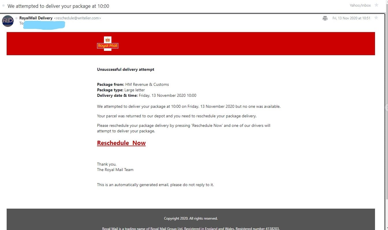 Royal Mail Scam Threat | Notty Royal Mail Scam Threat | Notty